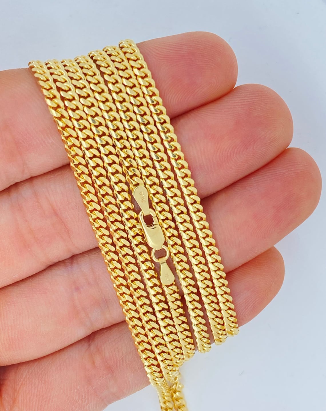 Solid 18K Gold Miami Cuban Chain Made in Italy Highest - Etsy