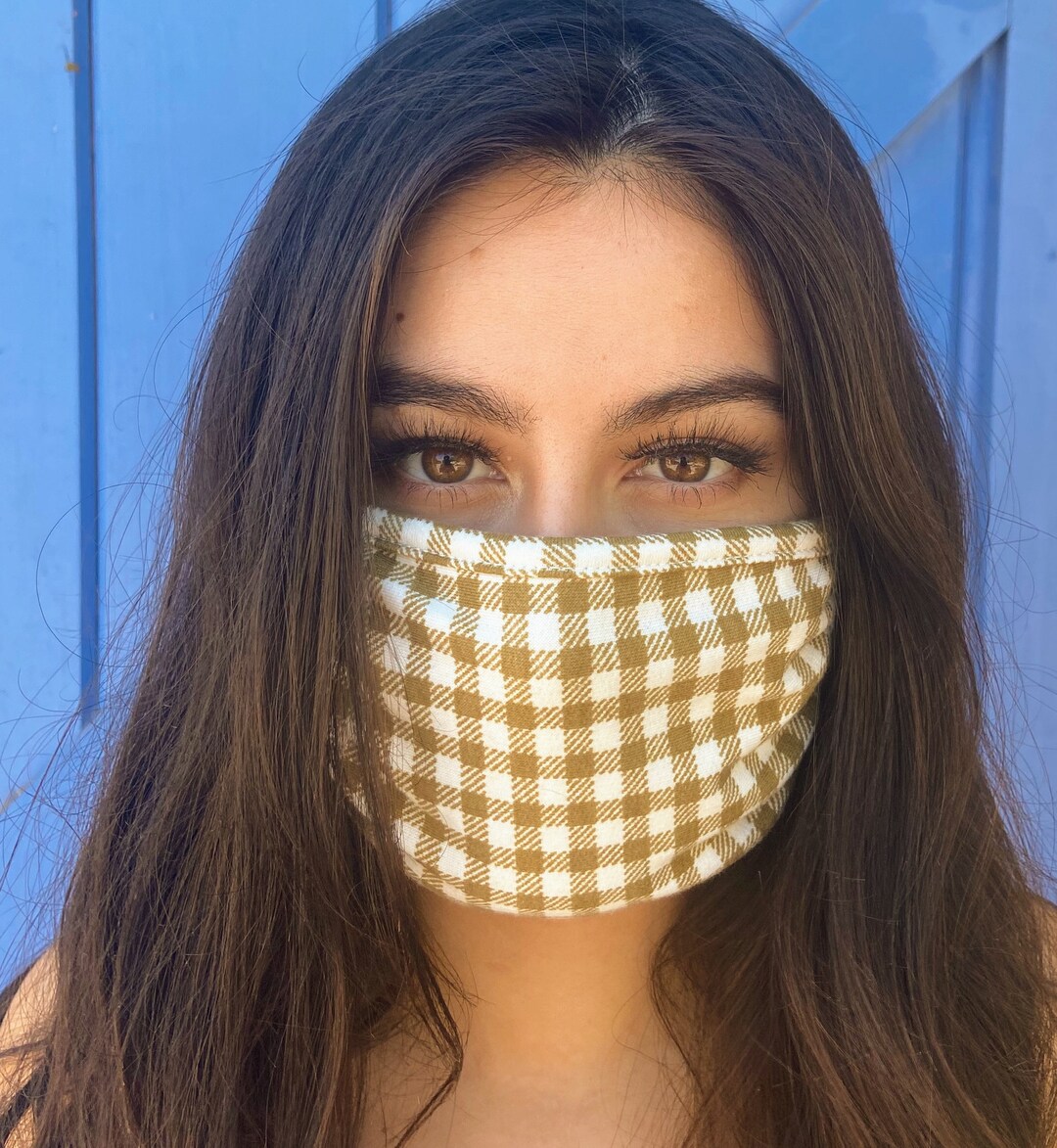 Face Mask Plaid Fashion Face Masks - Etsy
