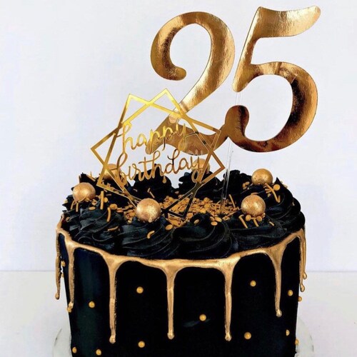 Twenty Five Cake Topper 25 Cake Topper 25th Cake Topper. - Etsy
