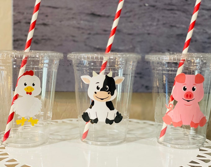 Farm Animal Party Cups - Etsy