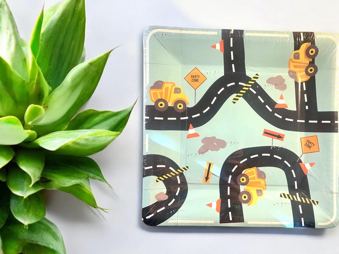 Construction Themed Plates - Etsy