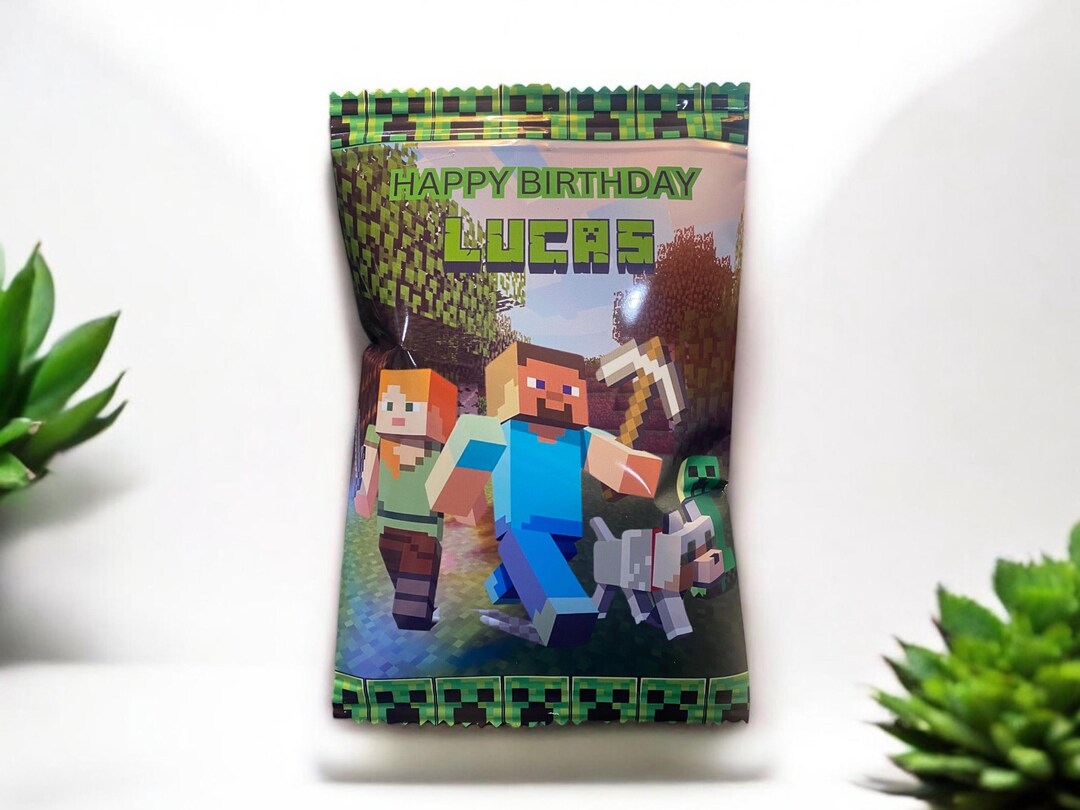 Personalized Minecraft Chip Bags - Etsy