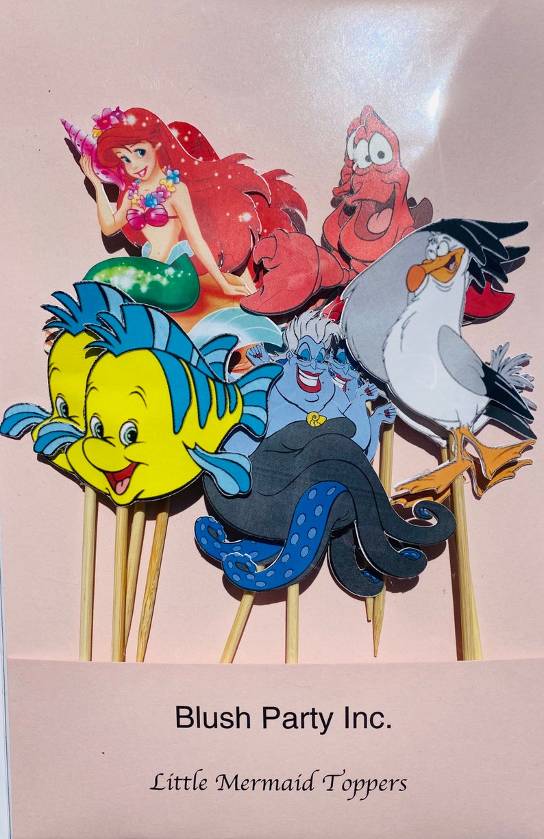Little Mermaid Cupcake Toppers | Etsy
