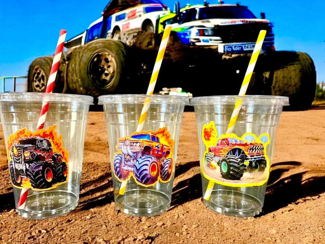 Monster Truck Party Cups - Etsy