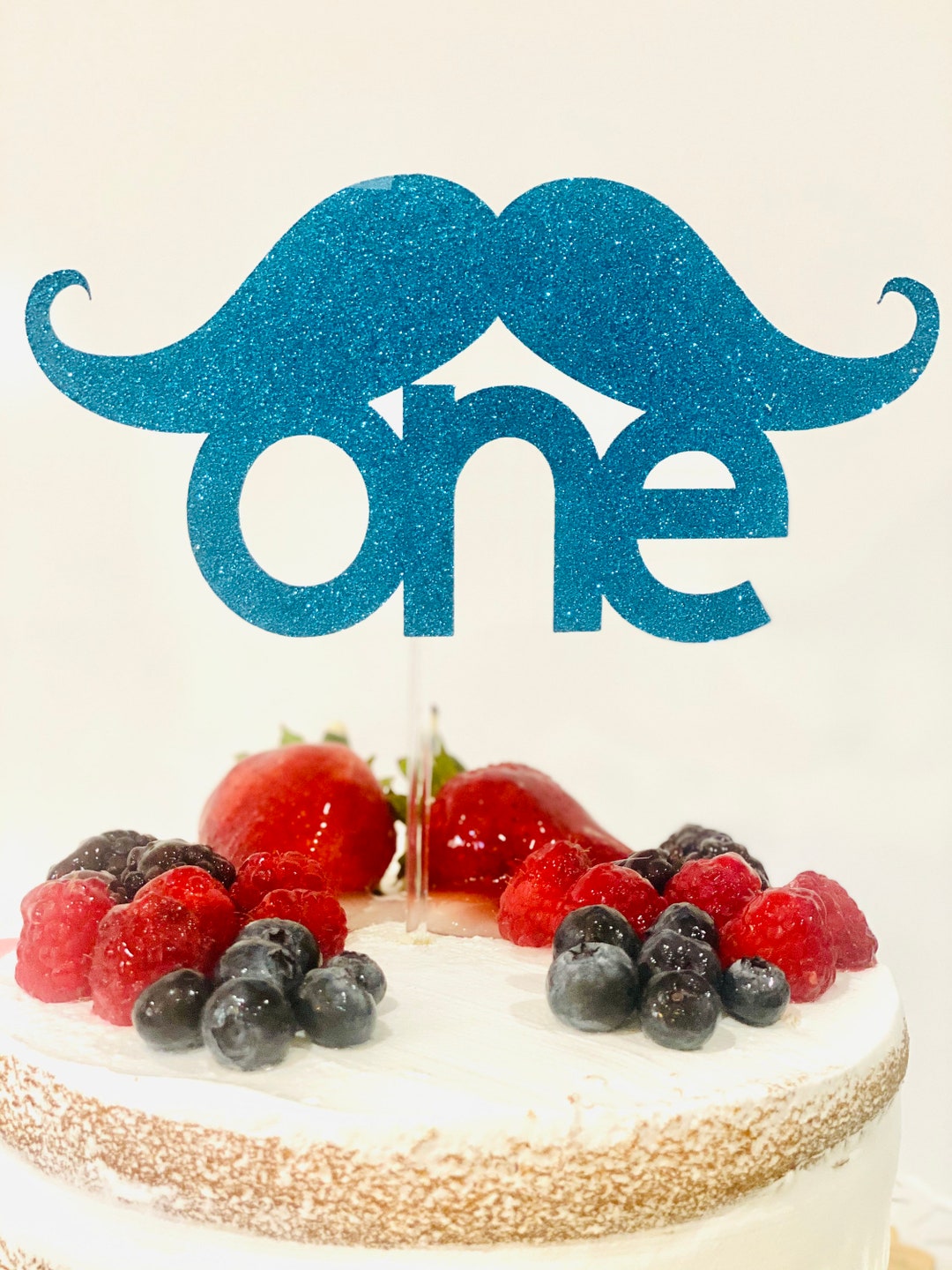 One Mustache Cake Topper - Etsy