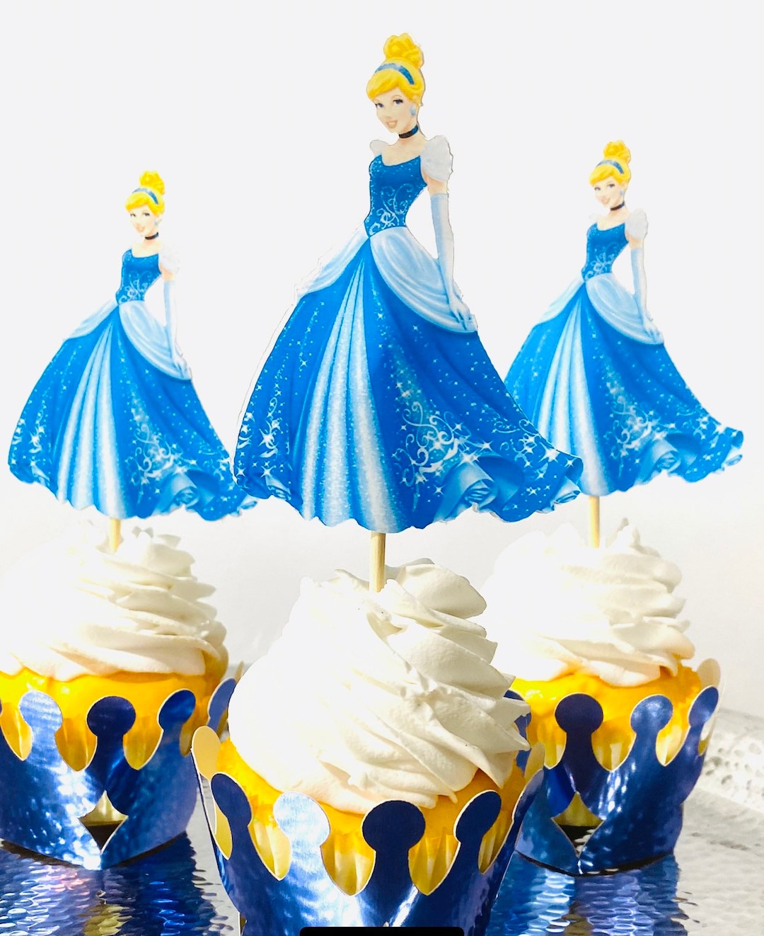 Toppers de Cupcake de Cenicienta - Etsy España