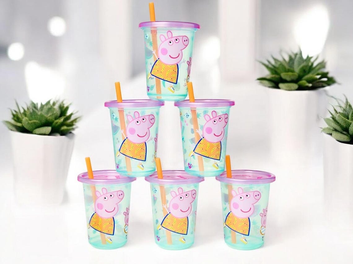Licensed Peppa Pig Plastic Cups - Etsy