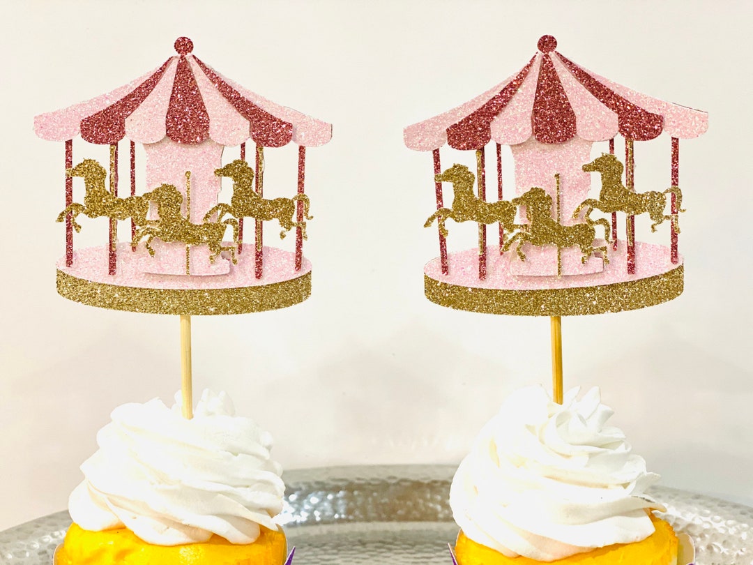 Carousel Cupcake Toppers - Etsy