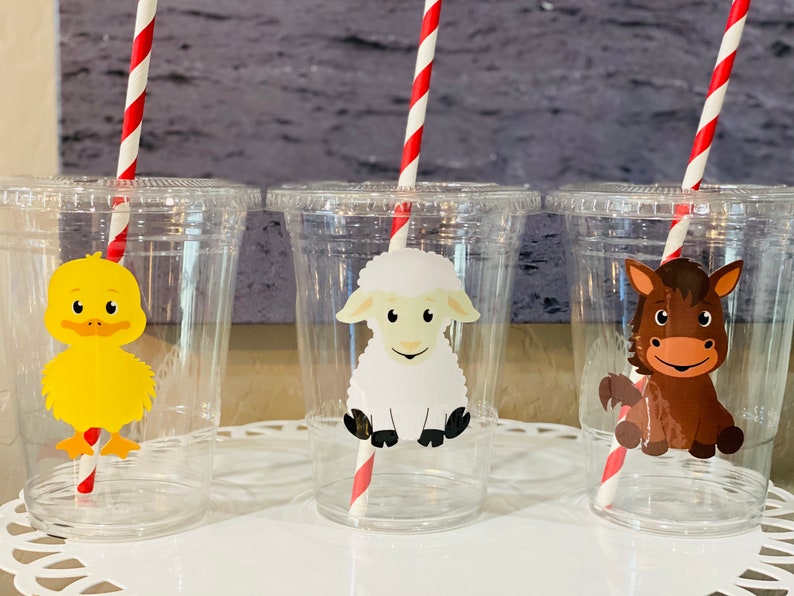 Farm Animal Party Cups - Etsy