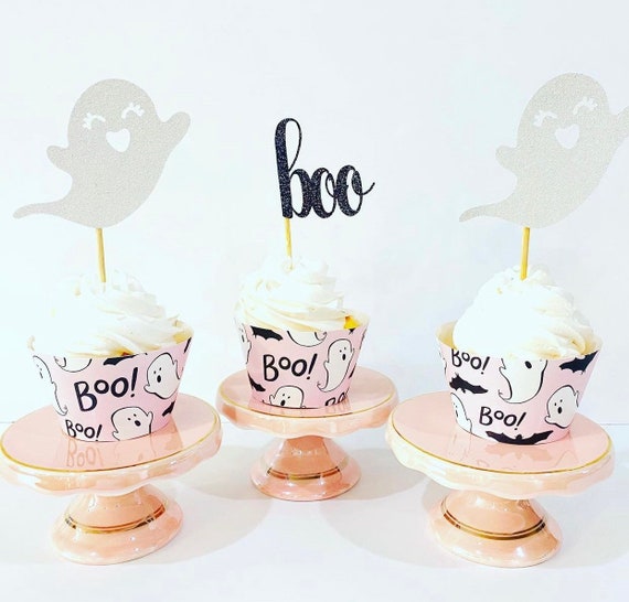 Ghost Cupcake Toppers - Etsy