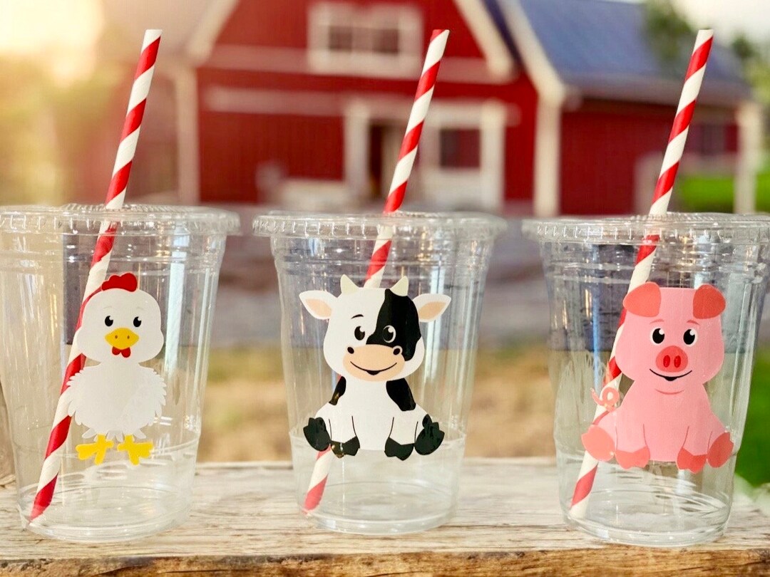 Farm Animal Party Cups - Etsy