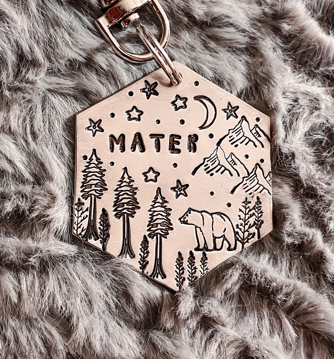 Bear Dog Tag, Hexagon : Custom Dog Tag, Metal Tags, Dog Tags, Pet ID ...