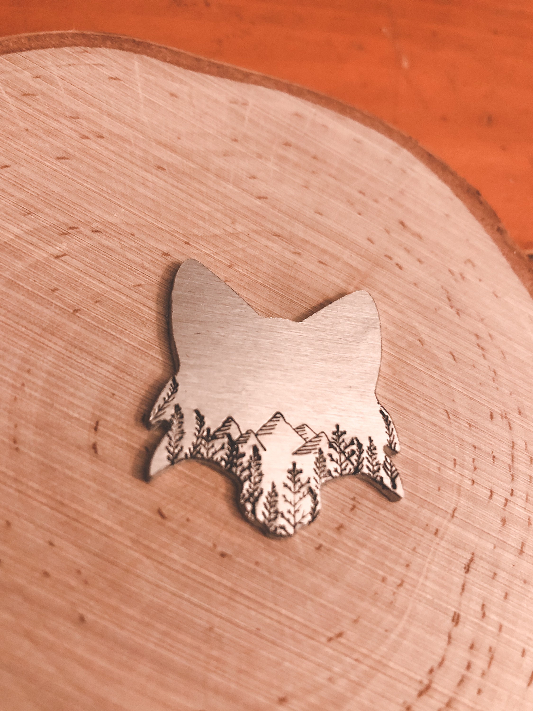 Fox Shaped Dog Tag Adventure Tags Wilderness Dog Tags Pet | Etsy