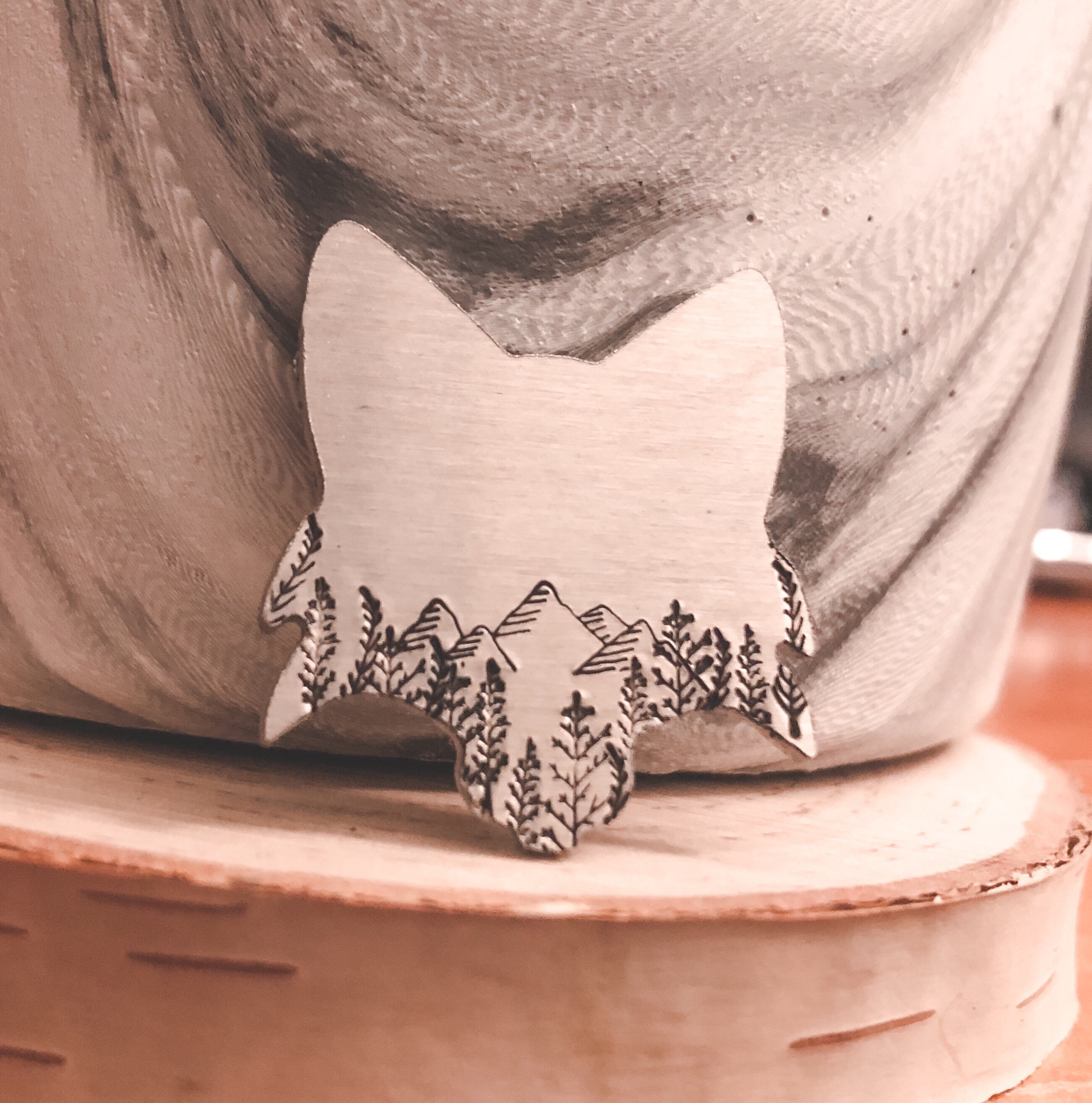 Fox Shaped Dog Tag Adventure Tags Wilderness Dog Tags Pet | Etsy