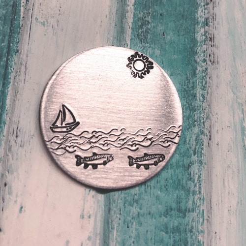 Nautical Pet ID Tag Lighthouse Dog Name Tag Sailor Stamped - Etsy