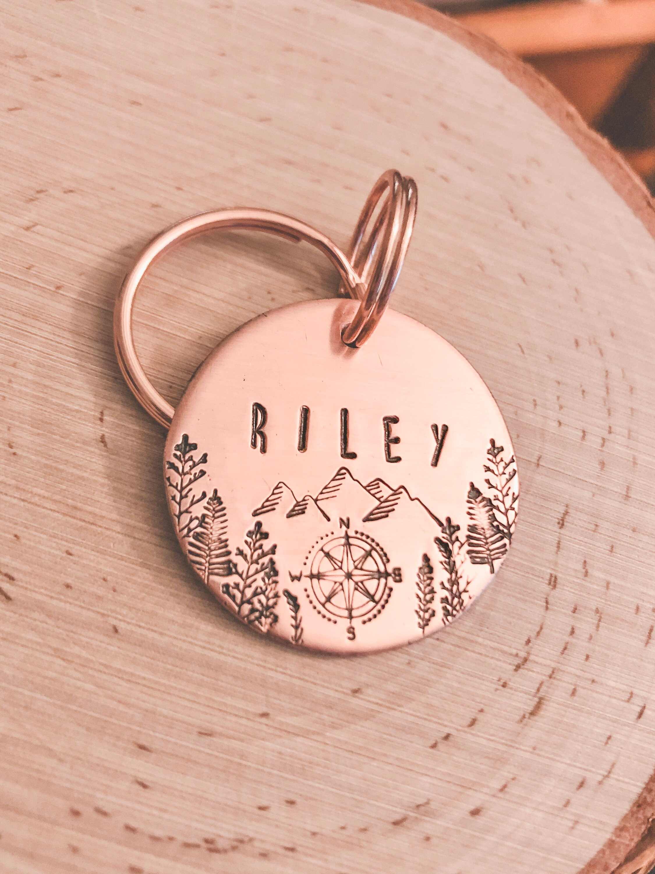 Compass Dog Tag Dog Tags Pet ID Tags Custom Dog Tags Pet - Etsy