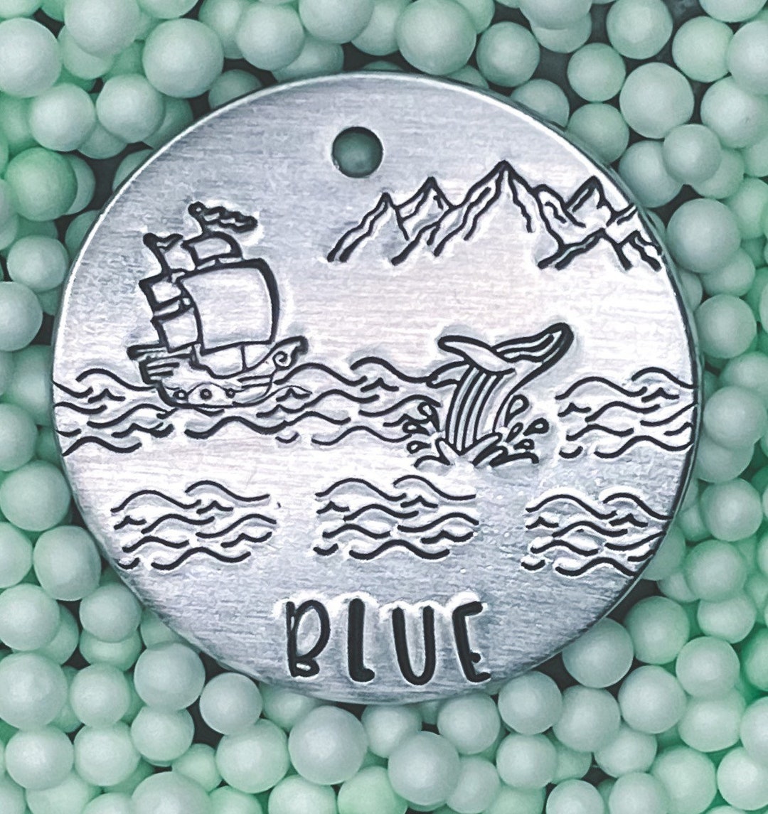 Ocean Dog Tag, Fish Dog Tag, Whale Dog Tag, Pet ID Tag, Custom Dog Tag ...
