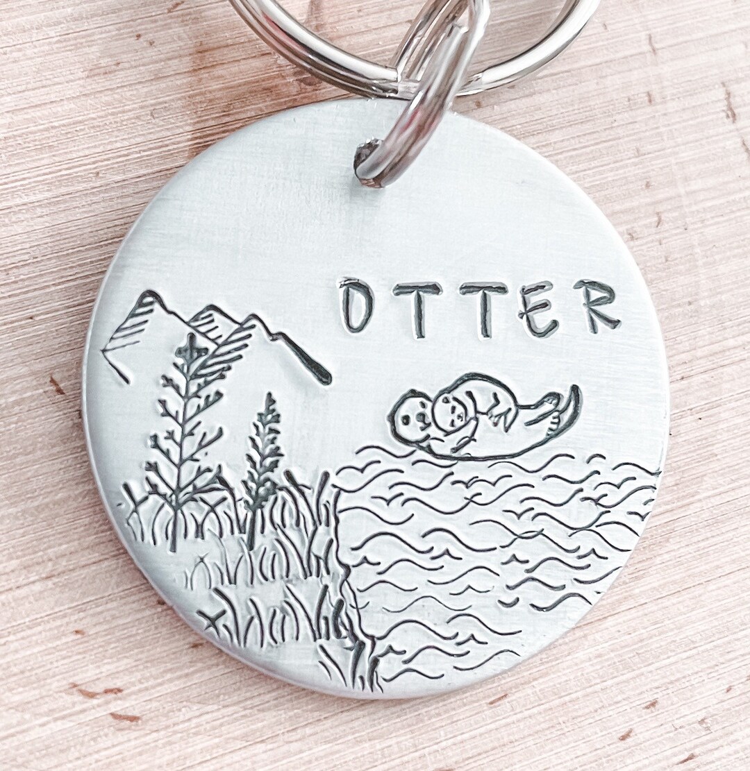 Otter Dog Tag, Otters, Dog Tags, Adventure Dog Tag, Wilderness Dog Tag ...