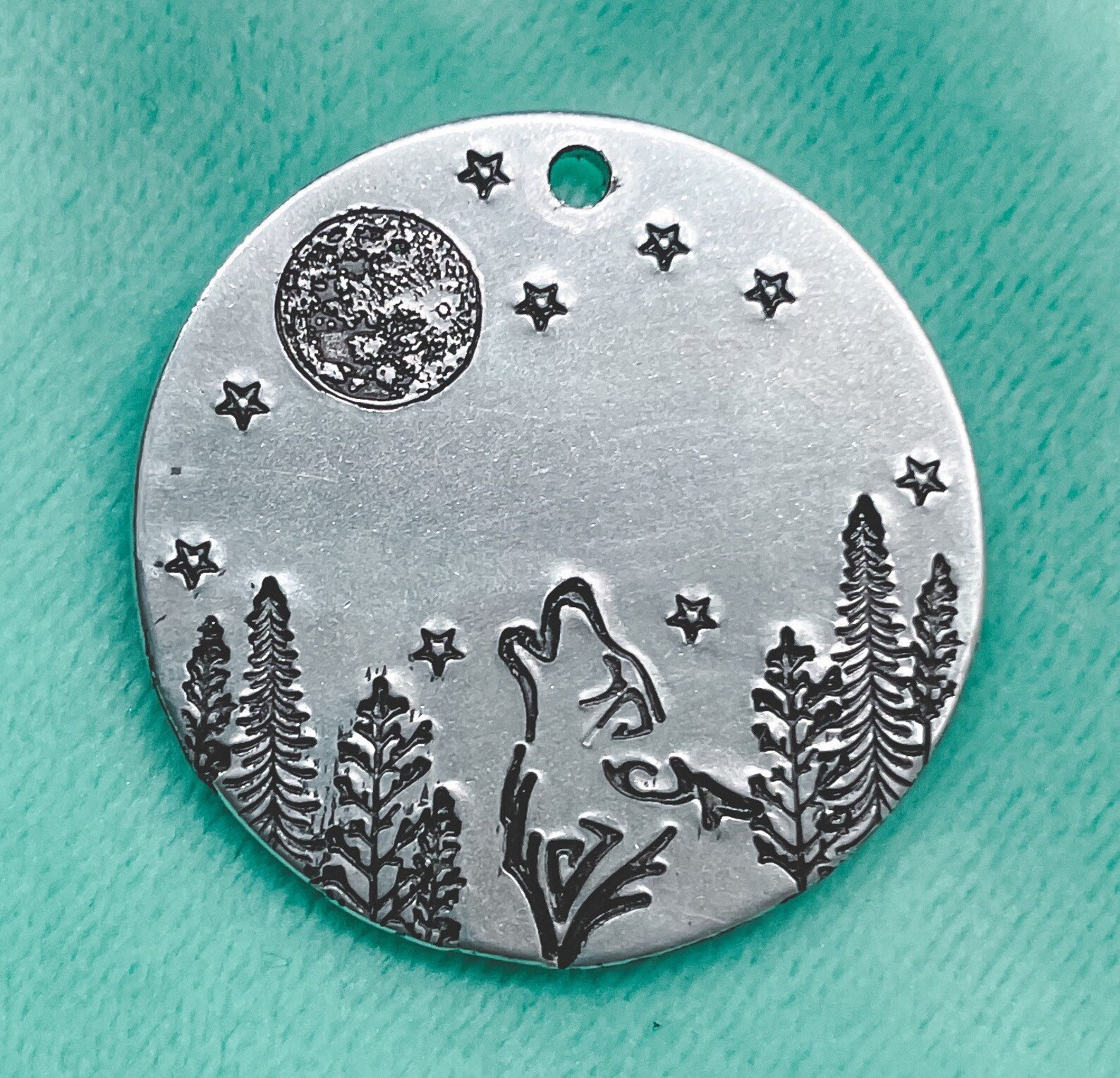 Howling Wolf Dog Tag Wolf Dog Tags Custom Dog Tags | Etsy