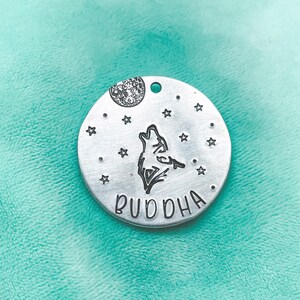 Howling Wolf Dog Tag, Wolf Dog Tags, Custom Dog Tags, Personalized Dog ...