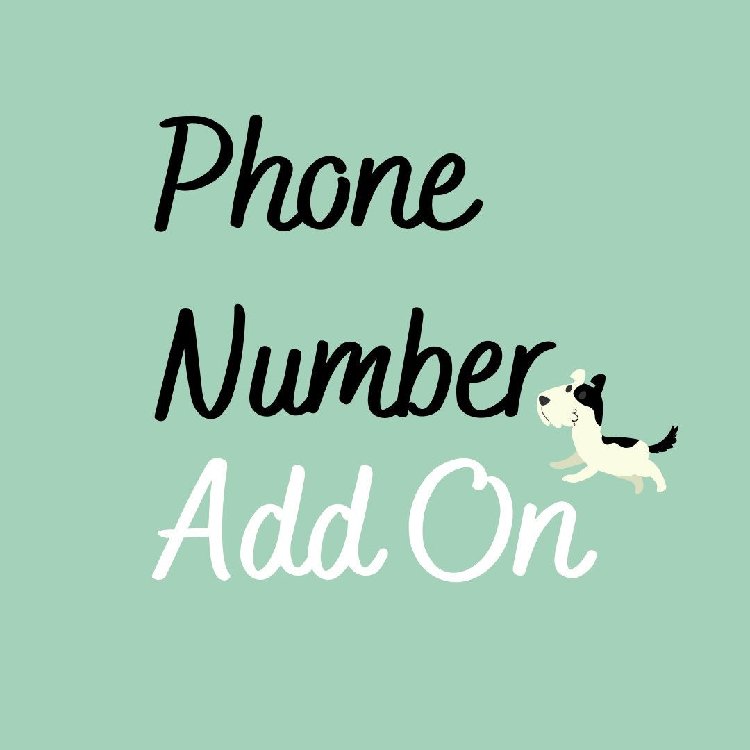 For 1 Phone Number! Phone Number ADD ON PER Phone Number per Tag - Etsy