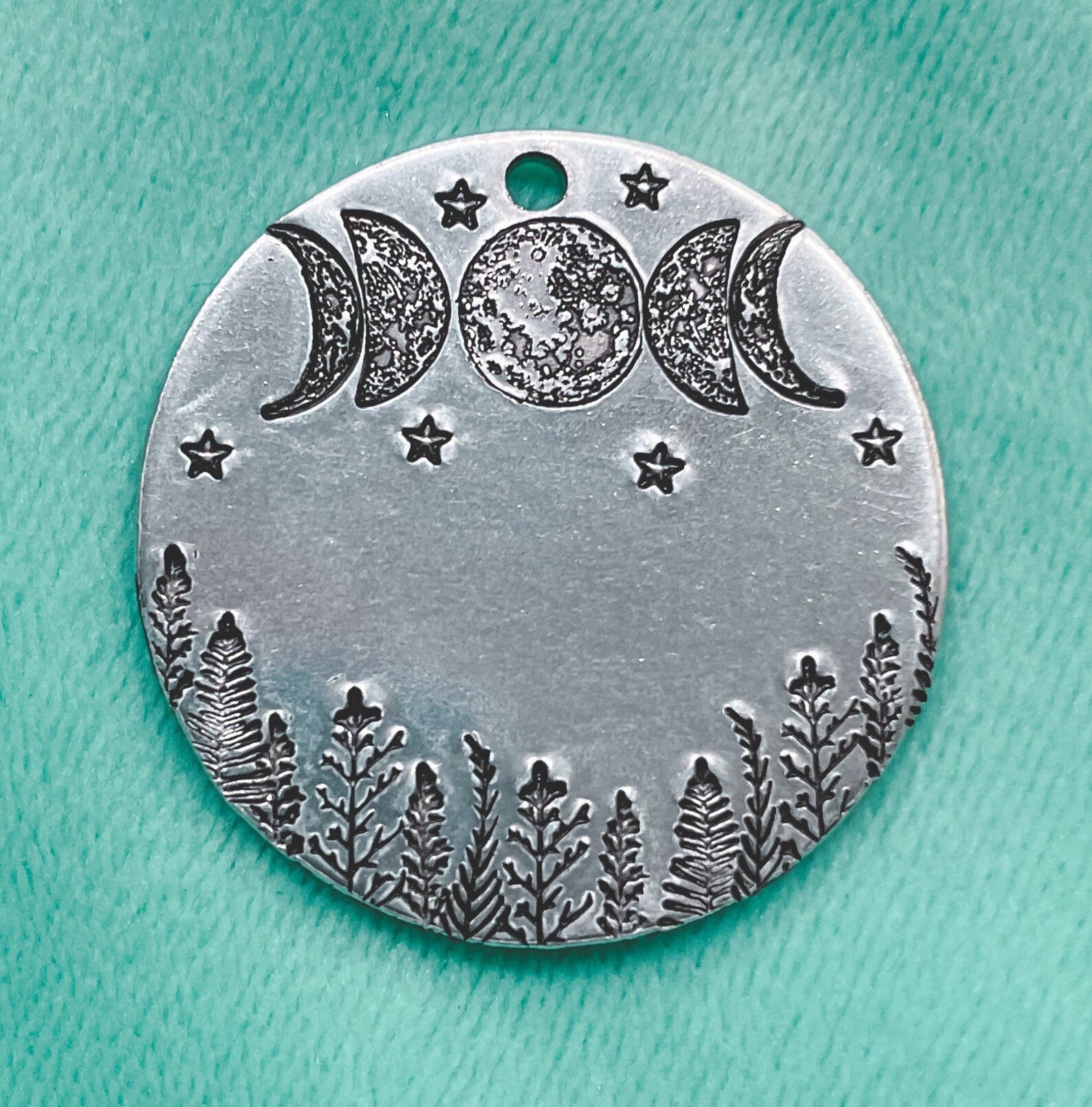 Moon Phase Tag Dog Tags Night Sky Dog Tag Pet Ids Custom | Etsy
