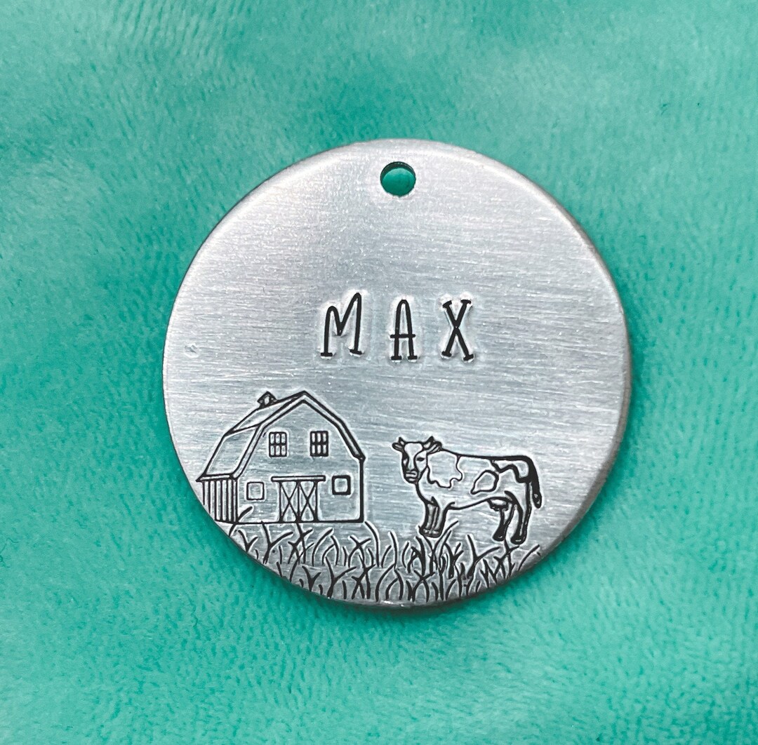 Farm Dog Tag, Cow Dog Tag, Adventure Dog Tag, Custom Dog Tags, Barn Dog ...