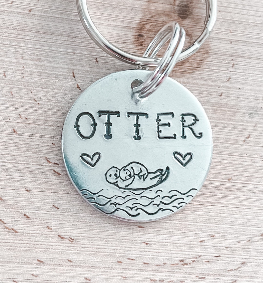Otters, Dog Tags, Pet ID Tag, Custom Dog Tag, Personalized Dog Tag, Dog ...