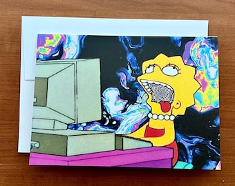 Lisa Simpson Greeting Card - Etsy