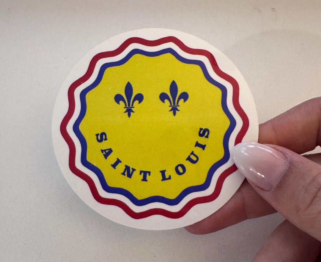 Vinyl Sticker | STL / St. Louis Flag Smiley Face | SAINT LOUIS Decal - Etsy
