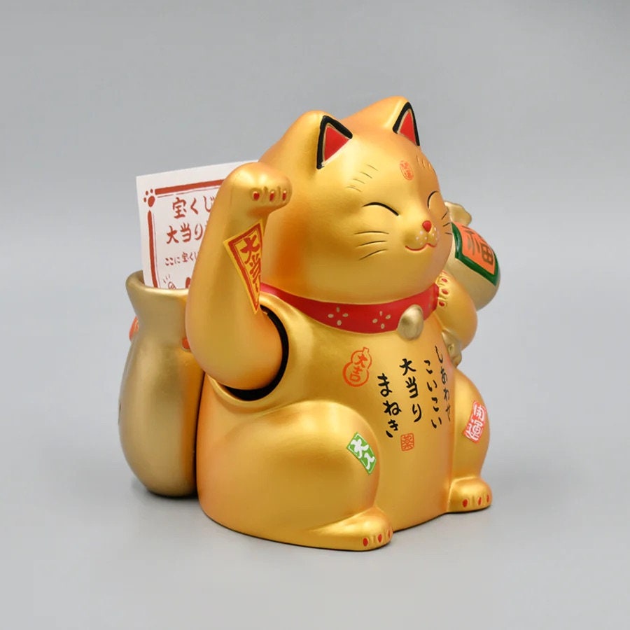 Electric Arm Maneki-neko beckoning Lucky Cat / A Figurine - Etsy