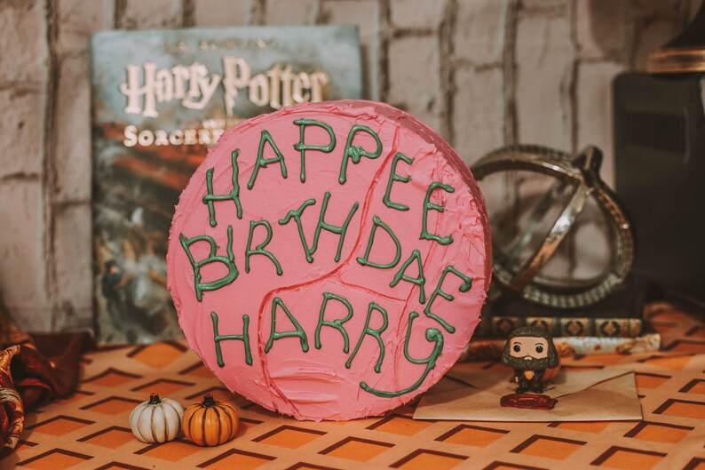 HAPPEE BIRTHDAE Harry Potter Hagrid Wizard Birthday Cake Prop - Etsy HAPPEE BIRTHDAE Harry Potter Hagrid Wizard Birthday Cake Prop - Etsy