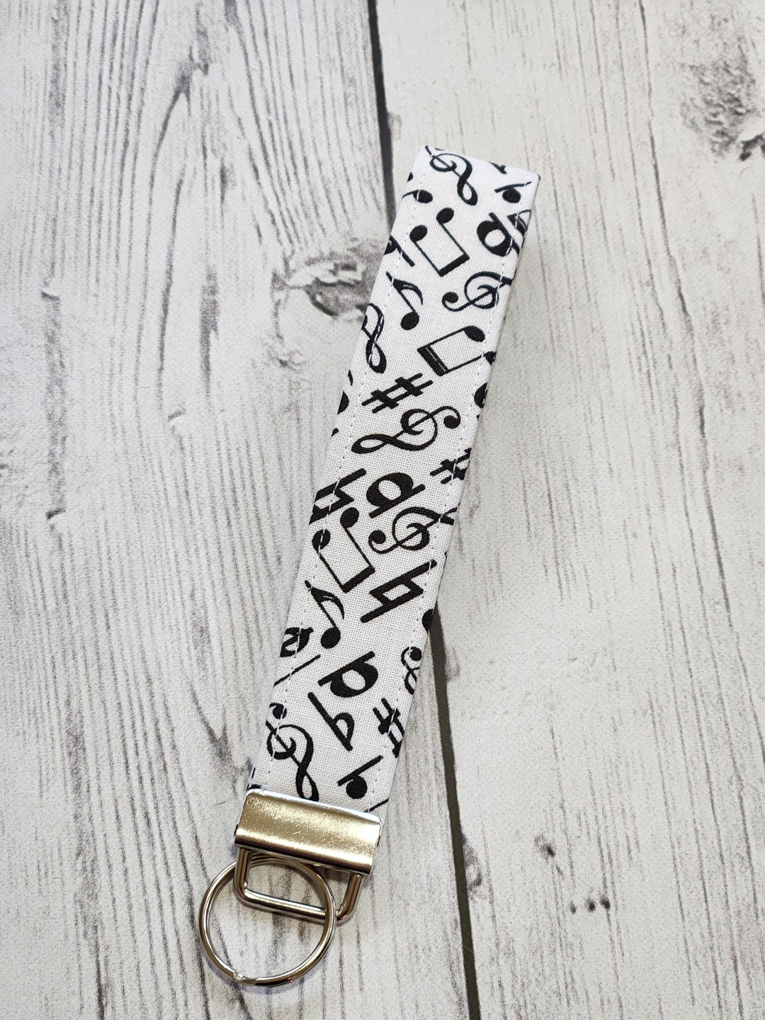 Music Print Keyfob/keychain Wristlet - Etsy