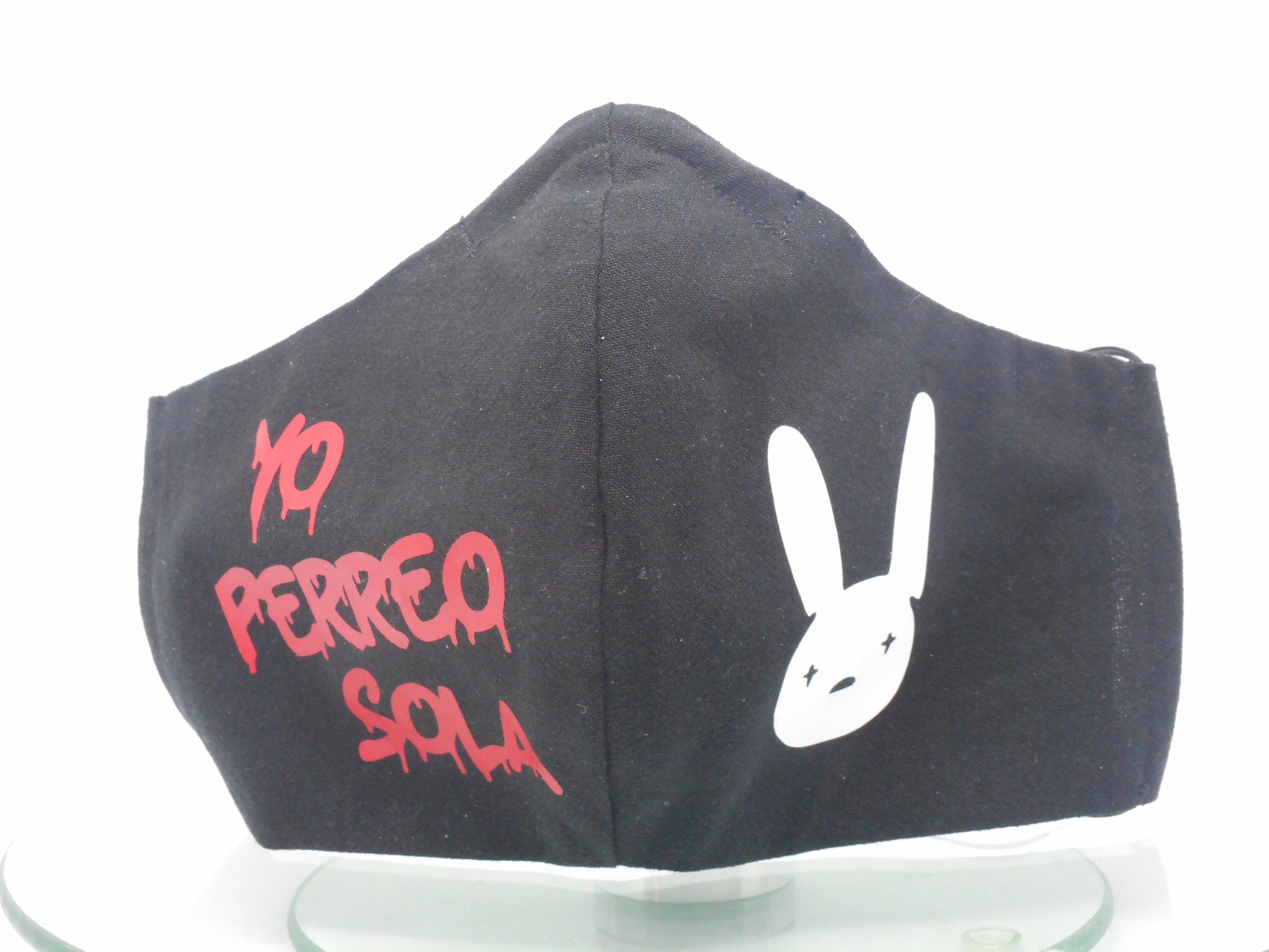 Bad Bunny Themed Mask Reusable 100% Cotton With Filter Pocket, 2 ...