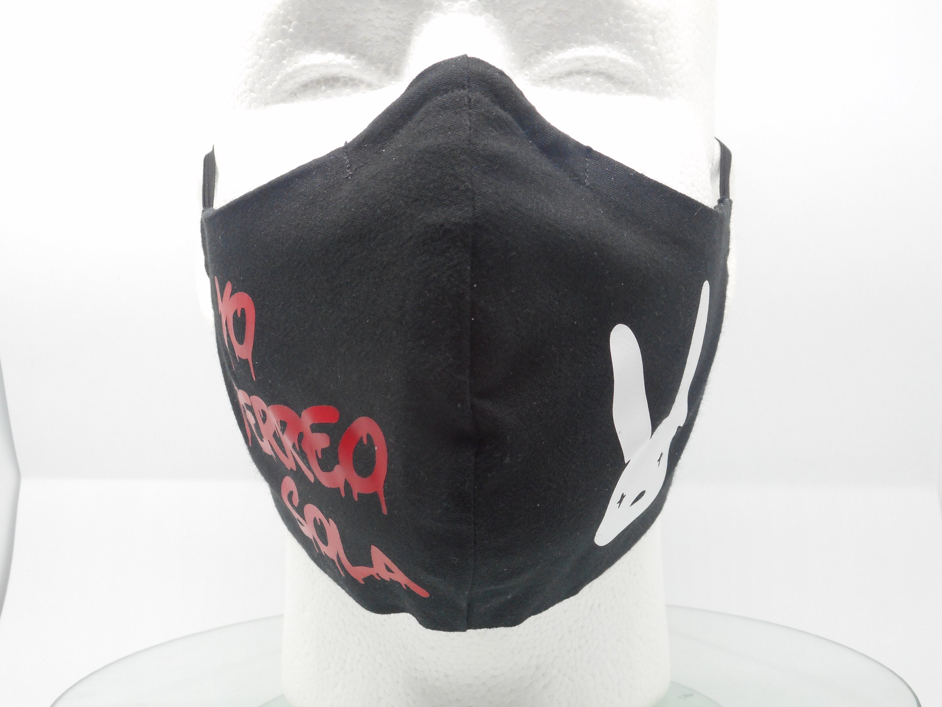 Bad Bunny Themed Mask Reusable 100% Cotton With Filter Pocket, 2 ...