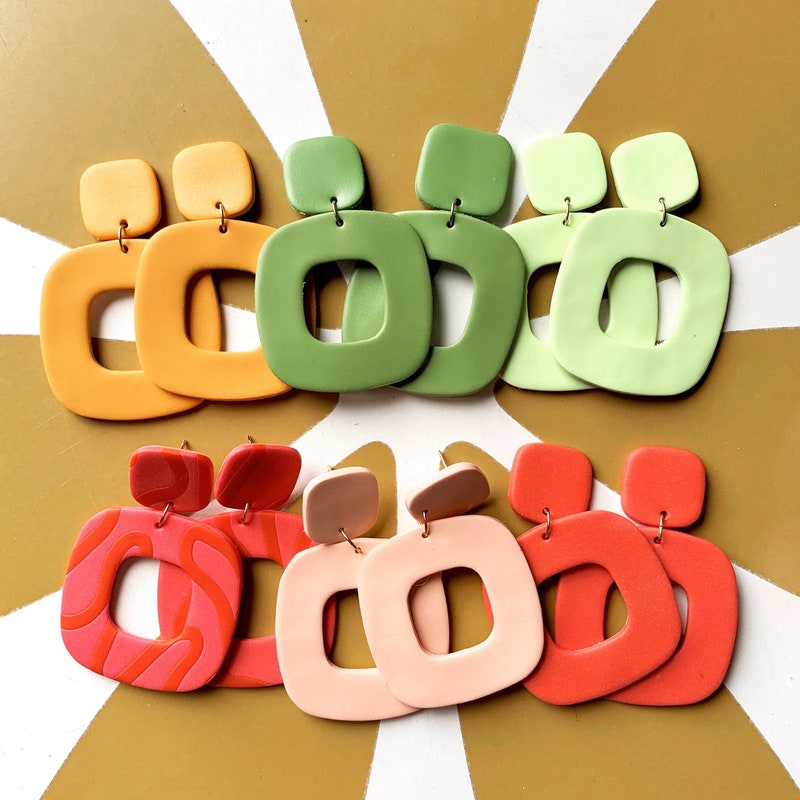 Vintage Mod Earrings - Etsy