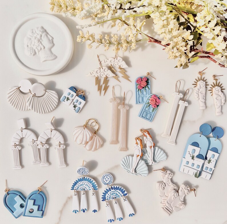 Zeus, Greek Mythology Lightweight and Handmade Polymer Clay Earrings - Etsy