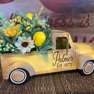 Personalized Rustic Farmhouse Table Top Truck - Wedding Centerpiece or ...