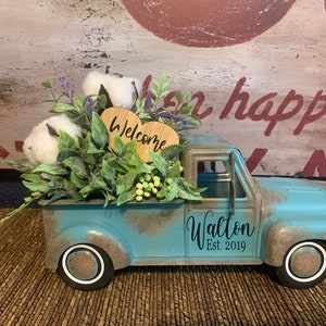 Personalized Rustic Farmhouse Table Top Truck - Wedding Centerpiece or ...