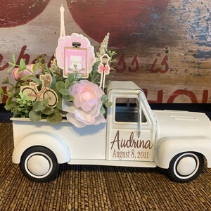 Personalized Rustic Farmhouse Table Top Truck Wedding Centerpiece or ...