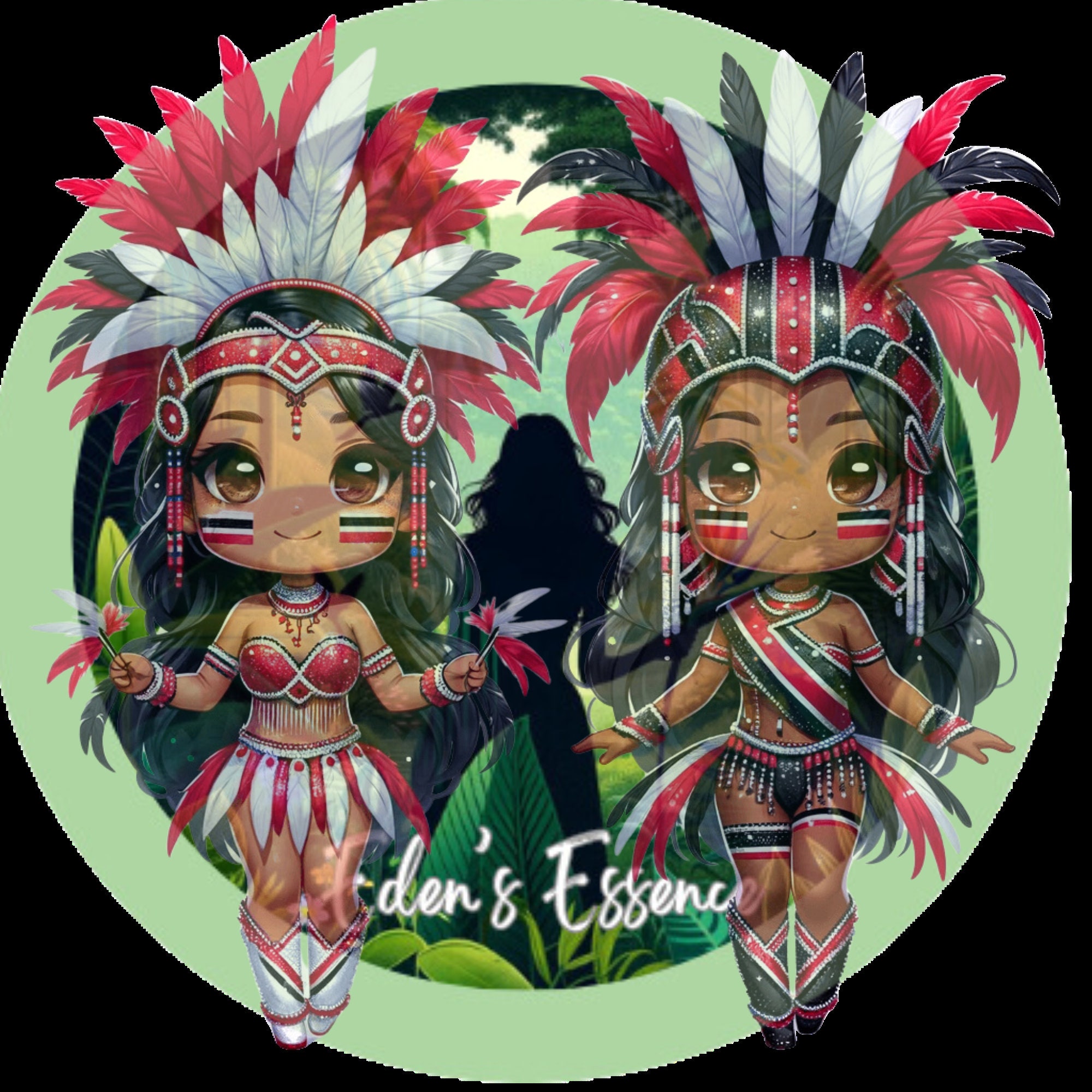 Chibi Dolls of Carnival PNG Transparent Printart Bundle Print on Demand ...