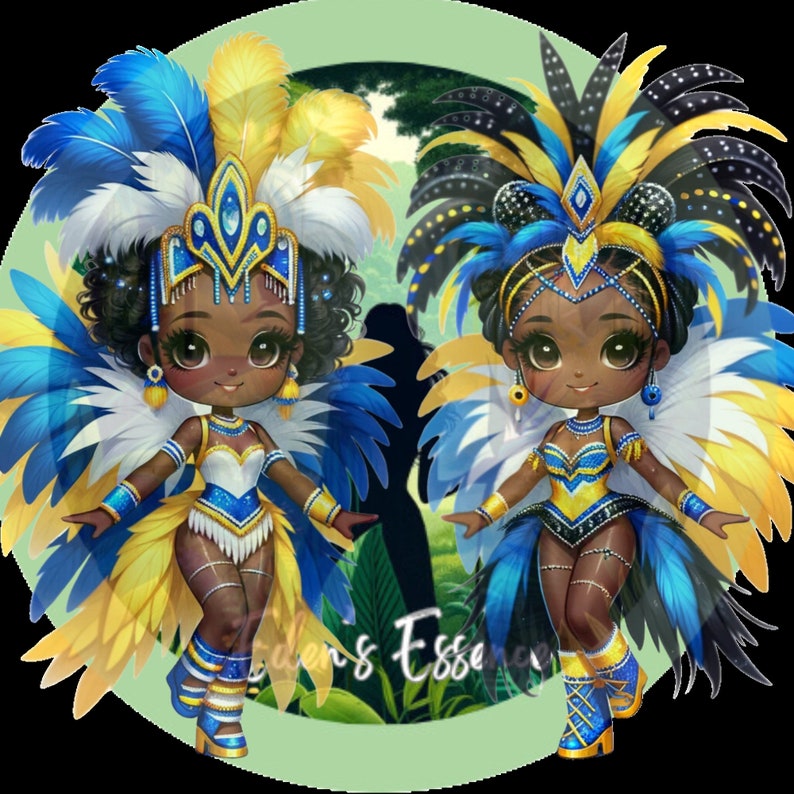 Chibi Dolls of Carnival | PNG | Transparent | Printart Bundle | Print ...