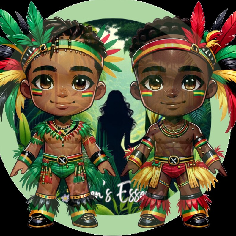 Chibi Dolls of Carnival PNG Transparent Printart Bundle Print on Demand ...