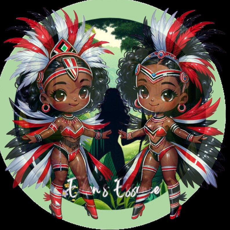 Chibi Dolls of Carnival | PNG | Transparent | Printart Bundle | Print ...