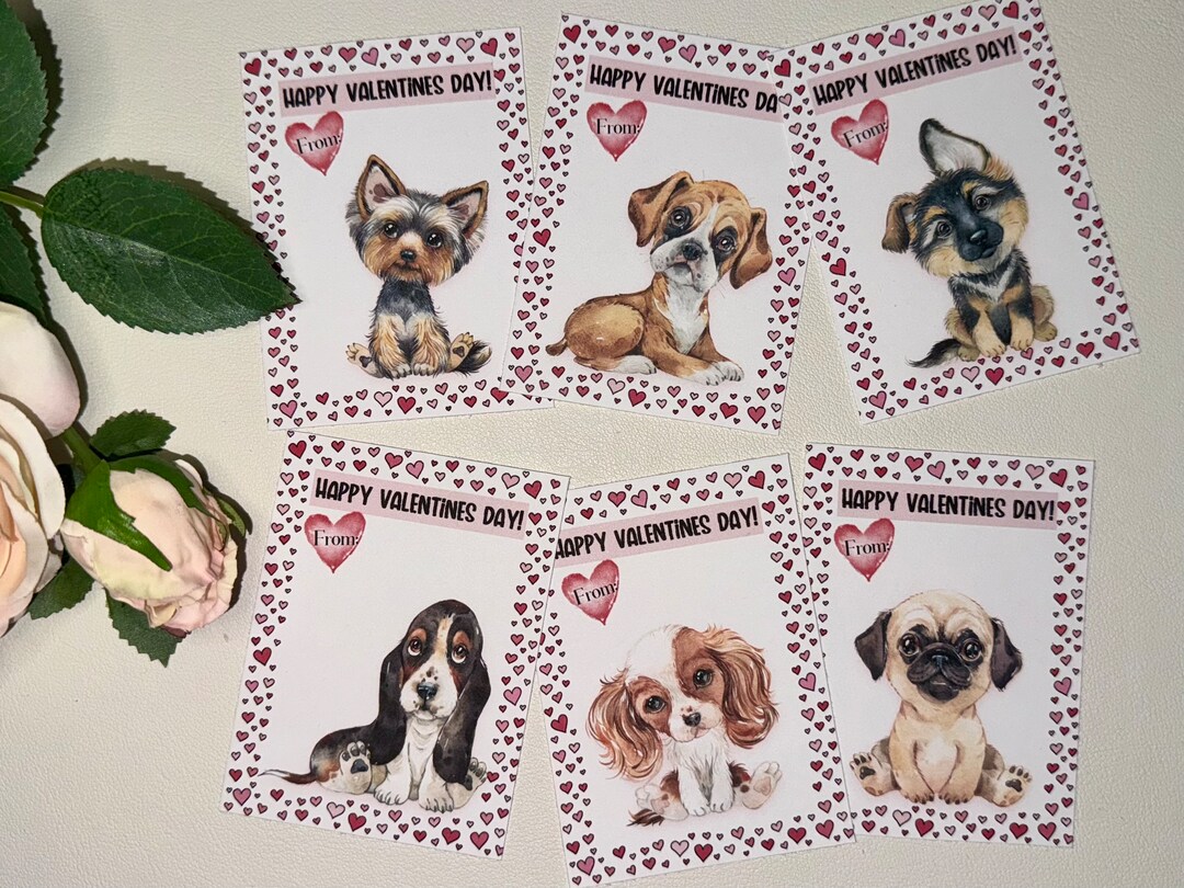 Printable Valentine Cards Instant Digital Download, Cute Watercolor ...