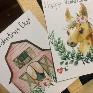 Cute Farm Animal Printable Valentine Cards, Instant Digital Download ...