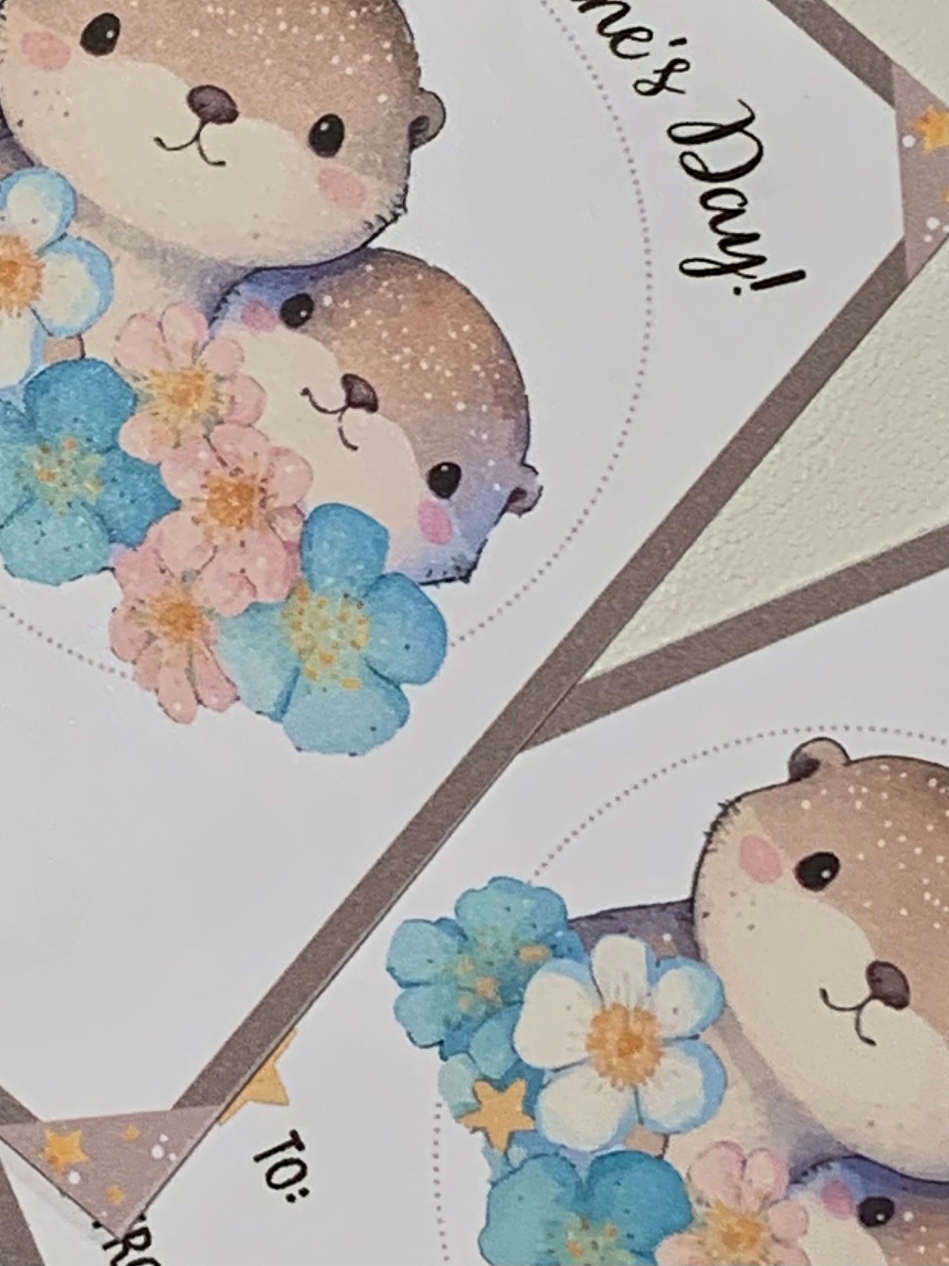 Printable Valentine Cards Instant Digital Download, Otter Valentines ...