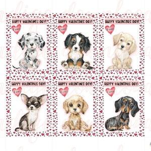 Printable Valentine Cards Instant Digital Download, Cute Watercolor ...