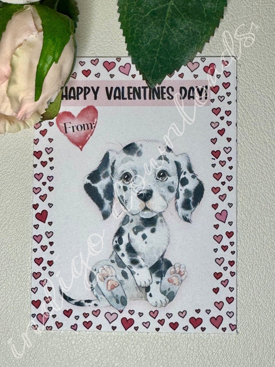 Printable Valentine Cards Instant Digital Download, Cute Watercolor ...