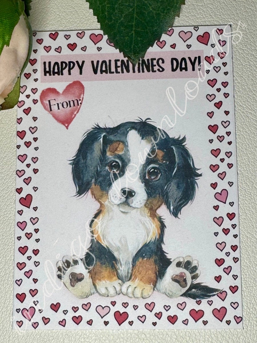 Printable Valentine Cards Instant Digital Download, Cute Watercolor ...